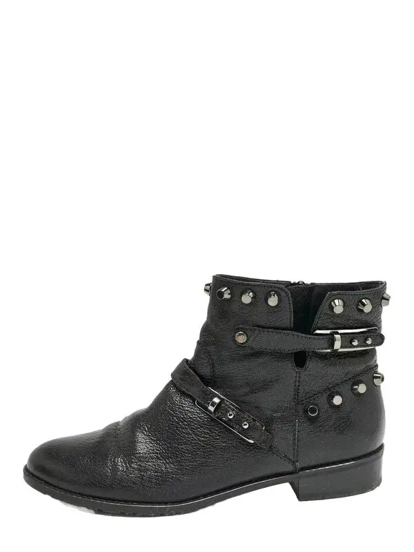 STUART WEITZMAN Studded Buckle Boots - Black