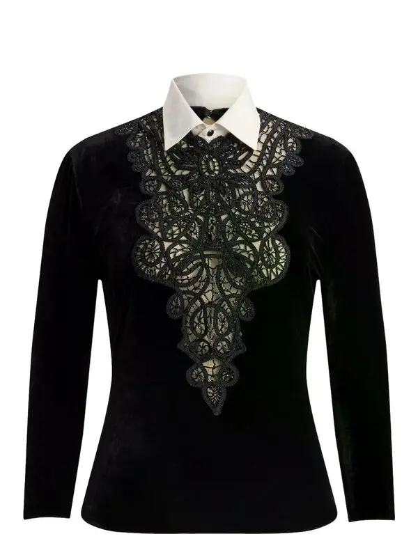 Ralph Lauren Beaded-embellishment Top - Black