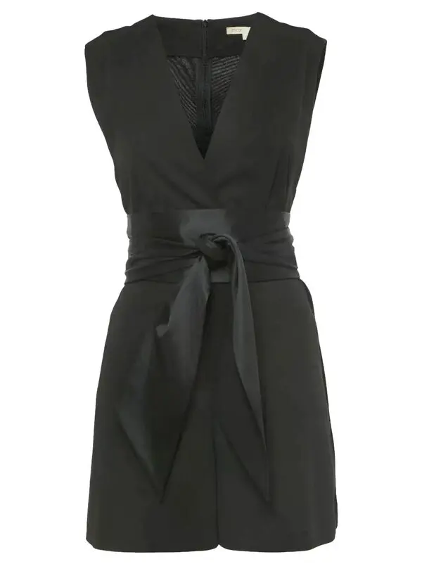 Maje Sleeveless Belted-waist Dress - Black