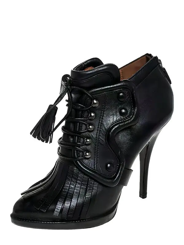 Givenchy 120mm Fringe Lace-up Boots - Black