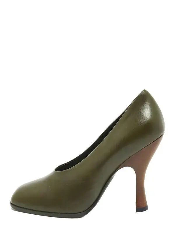 THE ROW 105mm Leather Pumps - Green