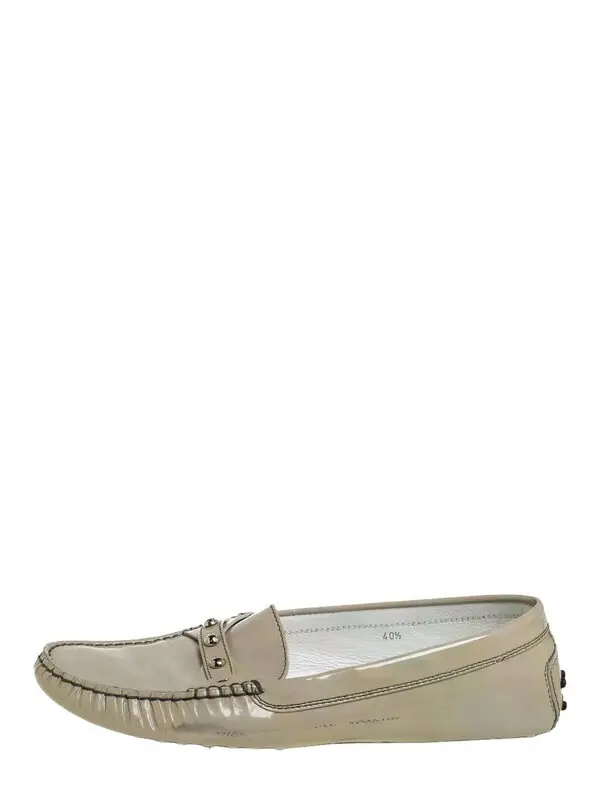 TOD'S 446971 Patent Leather Loafers - Grey