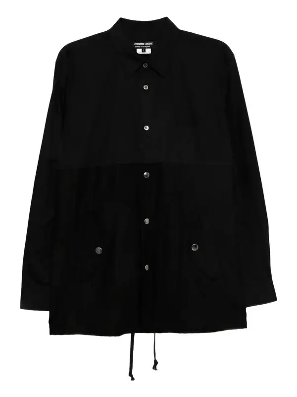 Comme Des Garçons Long-sleeve Cotton Shirt - Black