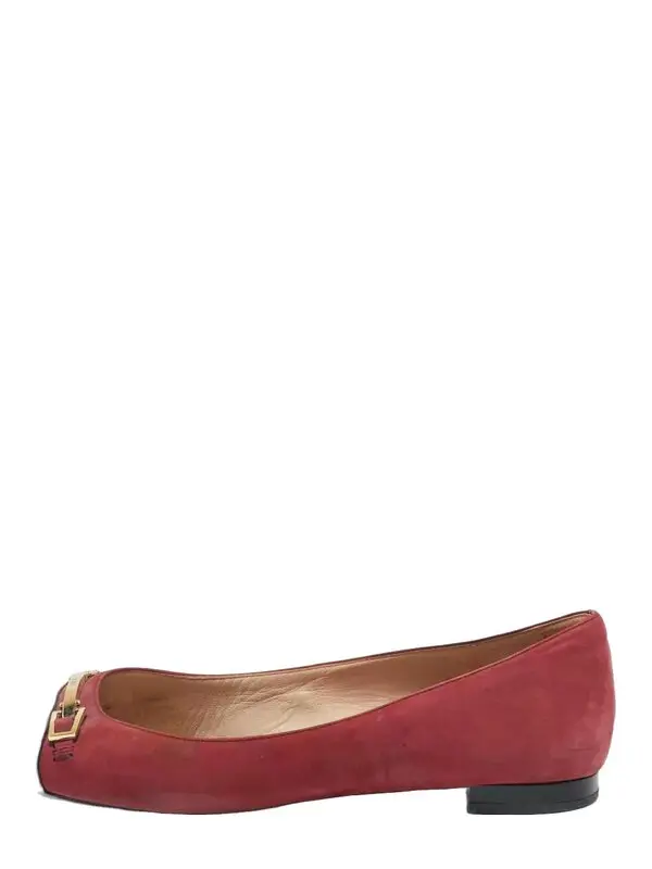TOD'S Suede Cap Toe Pumps - Red