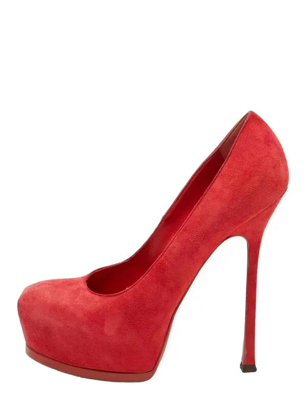 Saint Laurent 150mm Tribtoo Suede Pumps - Red