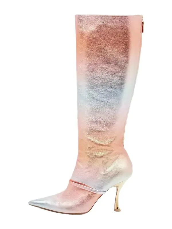 MALONE SOULIERS Markle Leather Knee-high Boots - Pink