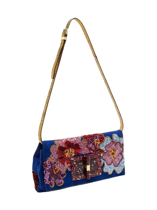 TOM FORD Medium Natalia Sequin Shoulder Bag - Blue
