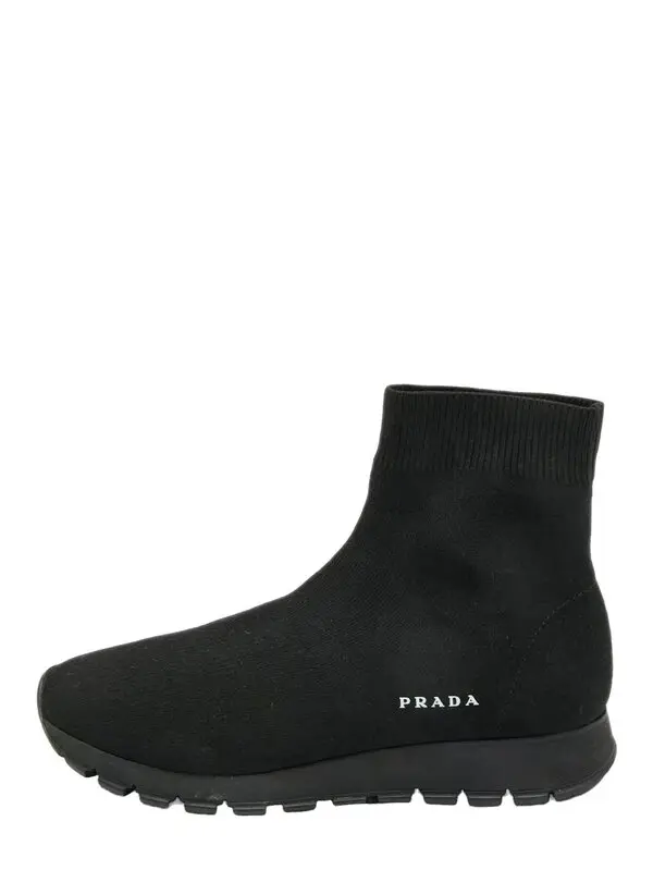 Prada Round-toe Sneakers - Black