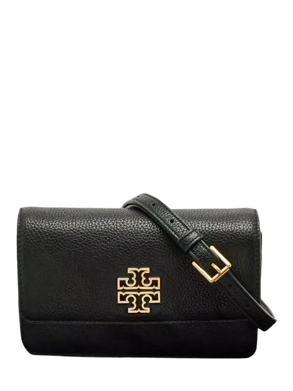 Tory Burch Britten Leather Shoulder Bag - Black