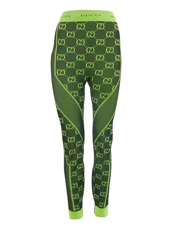 Gucci Gg Pattern Leggings - Black