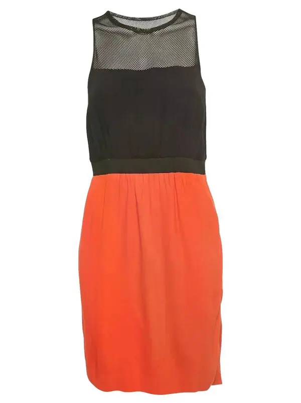 Sandro Mesh-detailed Mini Dress - Red