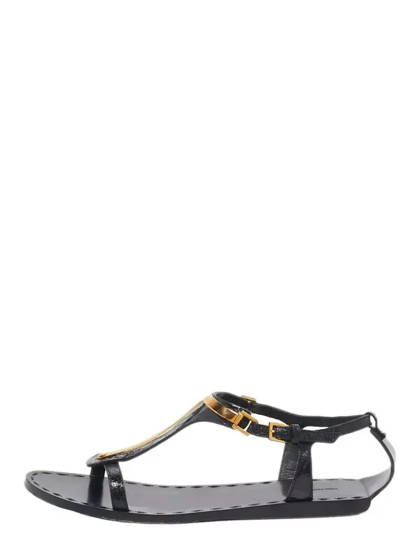 TOM FORD Croc-embossed Leather Sandals - Black