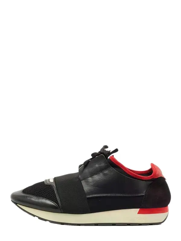 Balenciaga Race Runner Leather Sneakers - Black
