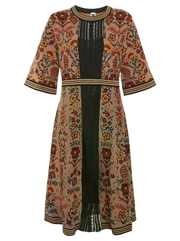Missoni Floral-jacquard Dress - Brown