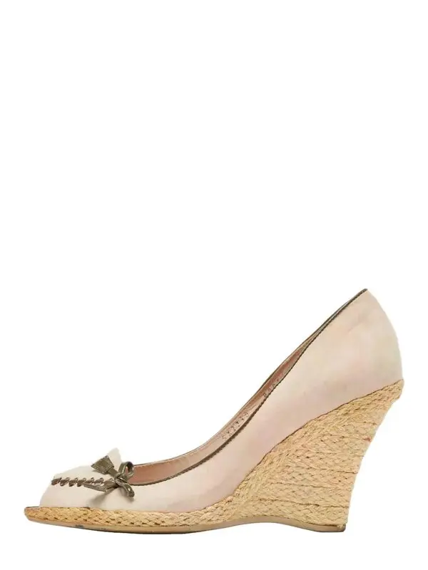 FERRAGAMO 100mm Wedge Heel Pumps - Neutrals
