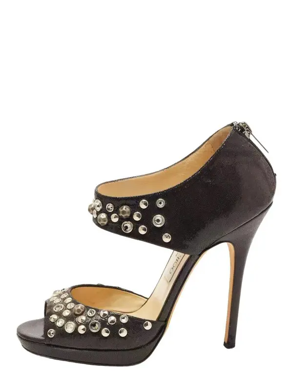 JIMMY CHOO 125mm Stud-embellished Heeled Sandals - Black