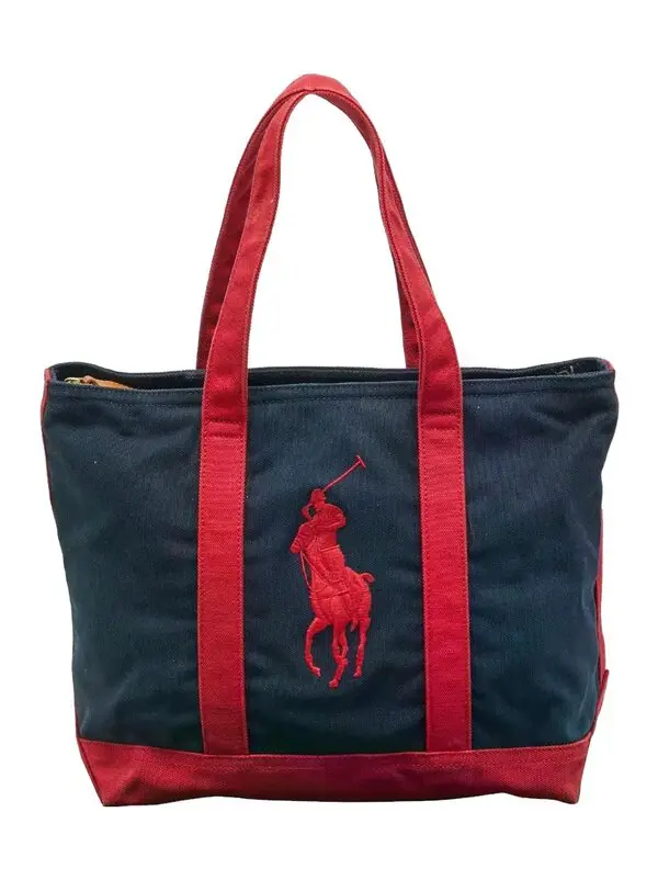Polo Ralph Lauren Canvas Embroidery Tote Bag - Blue