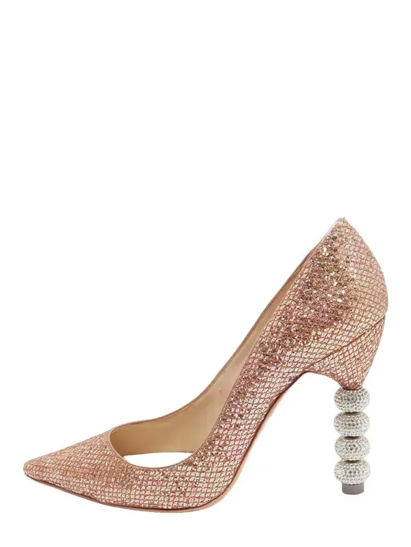 SOPHIA WEBSTER 105mm Glitter Coco Pumps - Pink