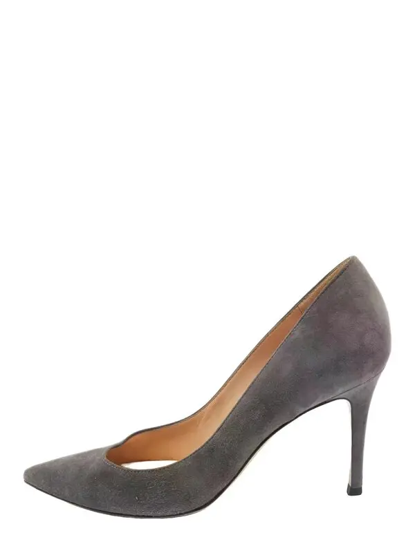 GIANVITO ROSSI 85mm Suede Point-toe Pumps - Grey