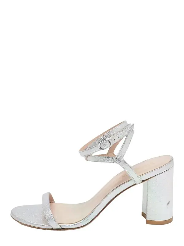 STUART WEITZMAN 85mm Leather Heeled Sandals - Grey