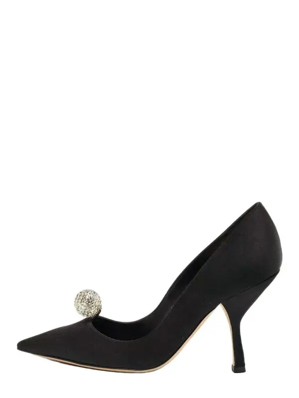 Dior Satin Pointed-toe Stiletto Heel Pumps - Black