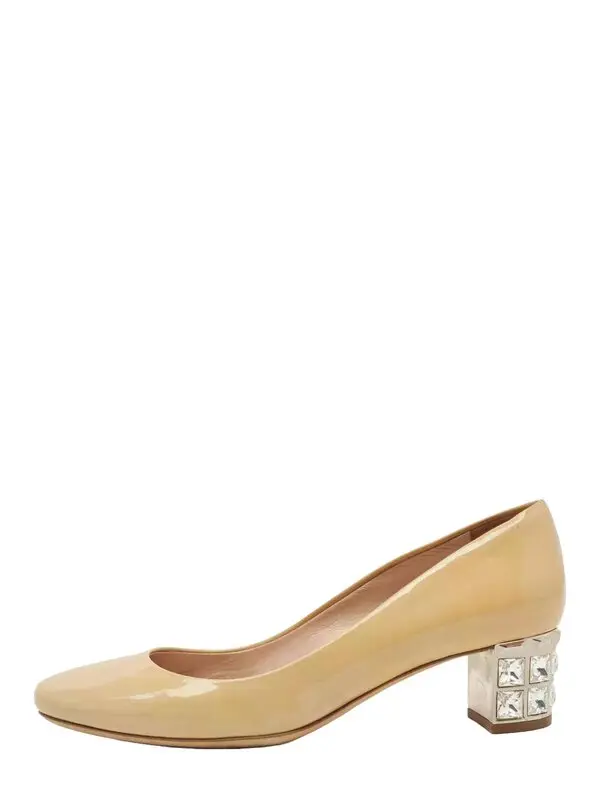 Miu Miu 45mm Leather Pumps - Neutrals