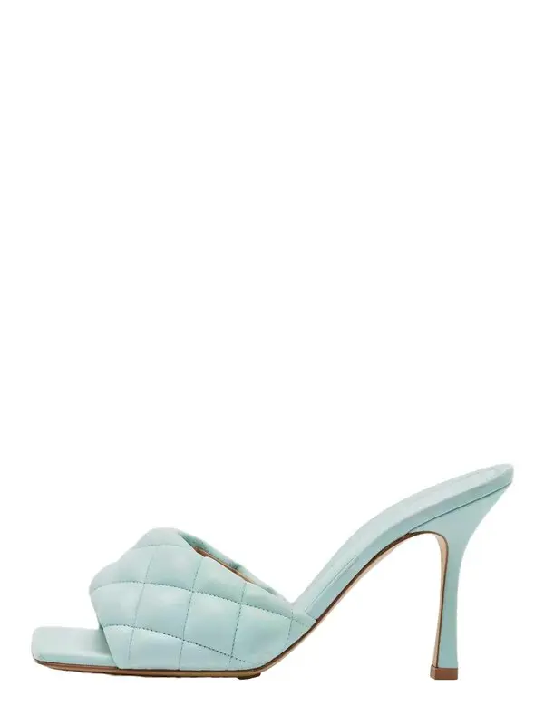 Bottega Veneta 100mm Quilted Leather Sandals - Blue