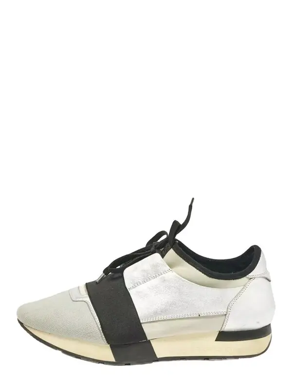 Balenciaga Race Runner Leather Sneakers - Grey