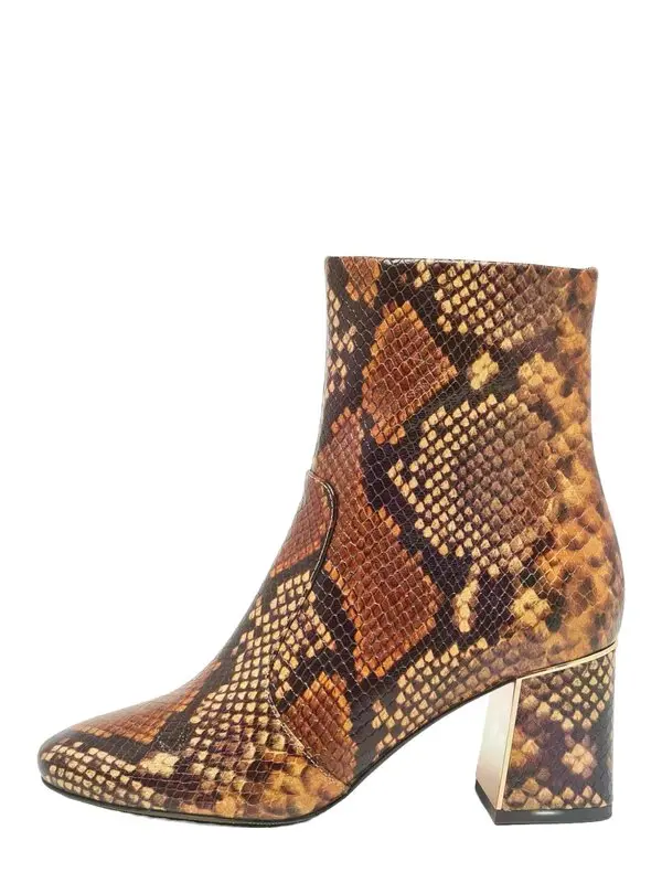 Tory Burch 65mm Snakeskin Embossed Boots - Brown