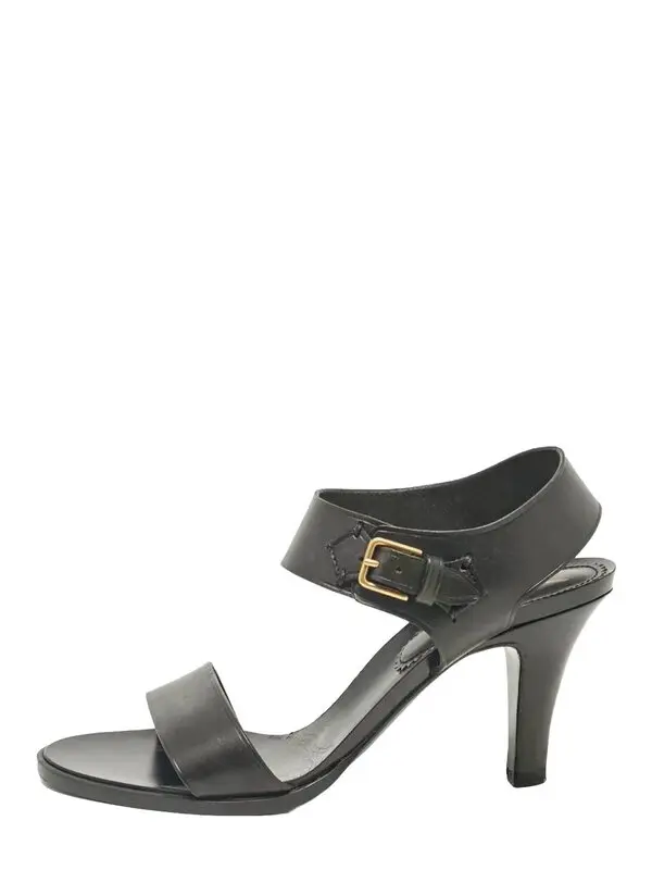 Saint Laurent 80mm Leather Buckled Sandals - Black