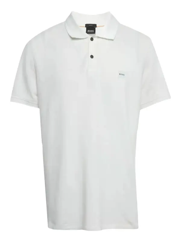 BOSS Piqué Slim-fit Polo Shirt - White