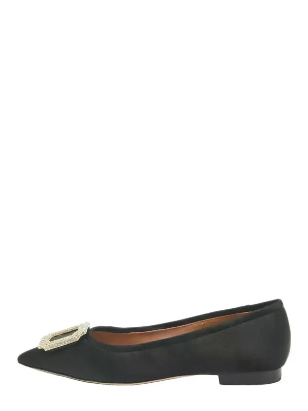 MALONE SOULIERS Embellished Ballet Flats - Black