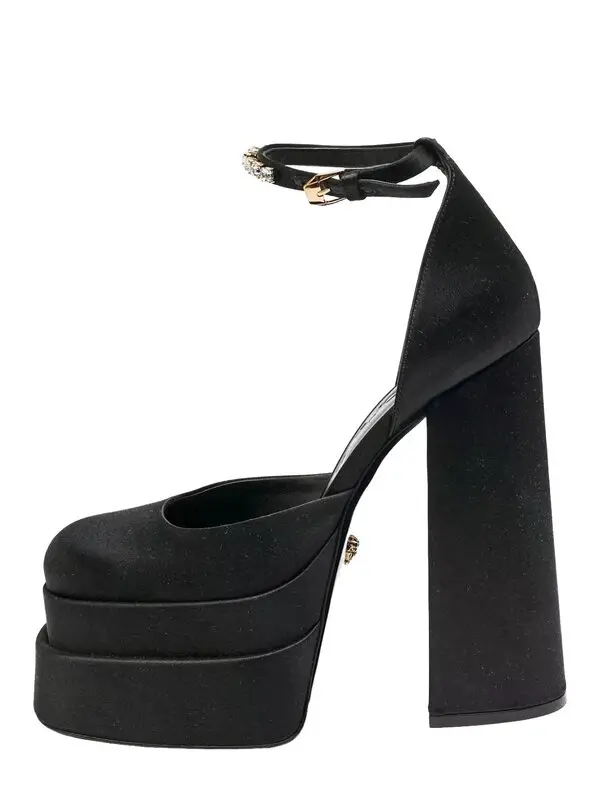 Versace 160mm Aevitas Satin Platform Pumps - Black