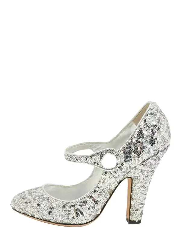 Dolce & Gabbana 115mm Sequinned Pumps - Grey