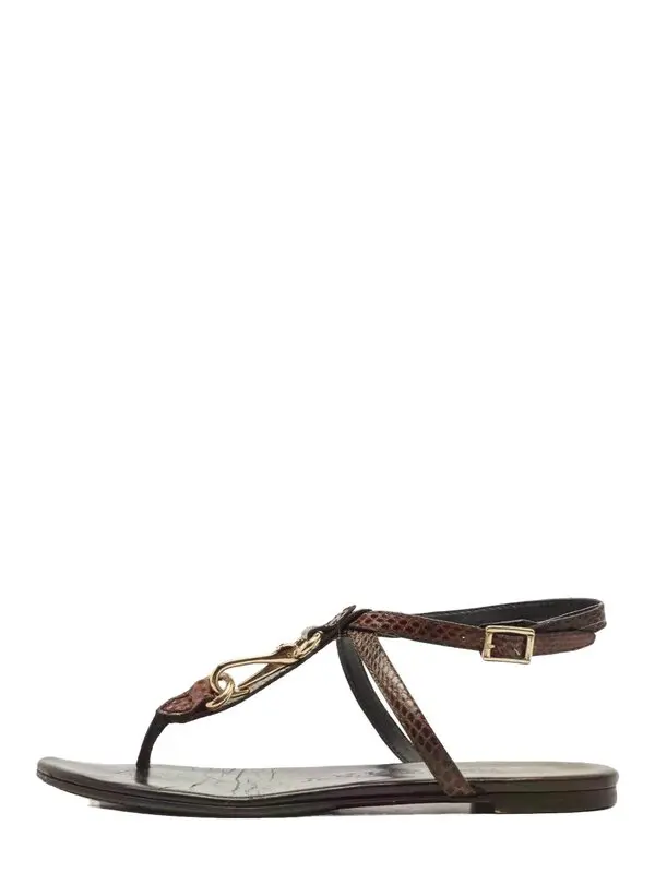 Burberry Leather Sandals - Brown