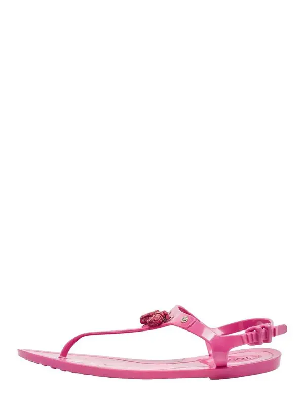 TOD'S Rubber Embellished Sandals - Pink