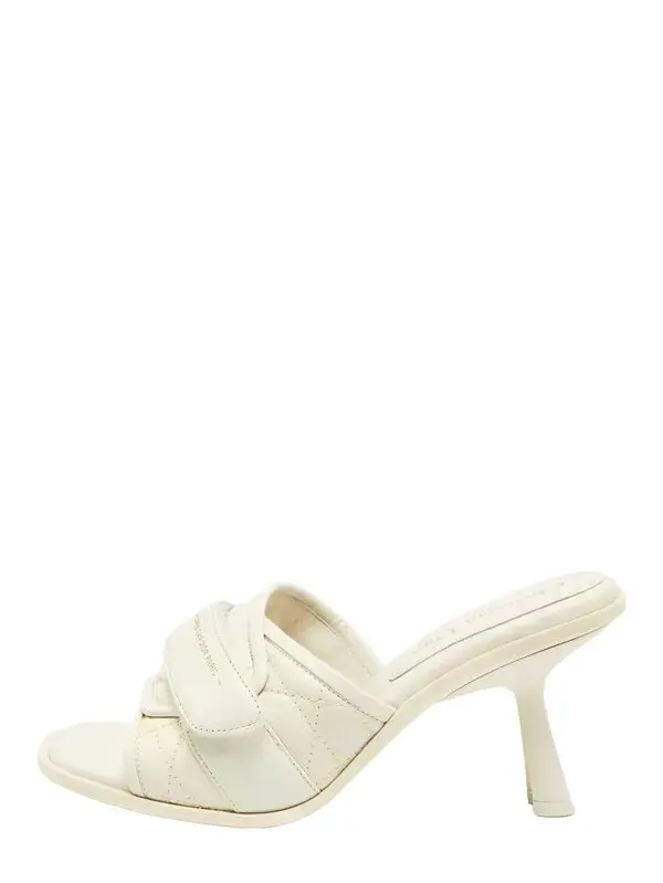 Dior 90mm Quilted Leather Sandals - White