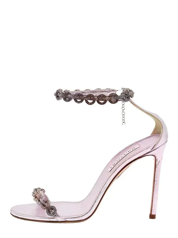 AQUAZZURA 115mm Love Link Embellished Sandals - Purple