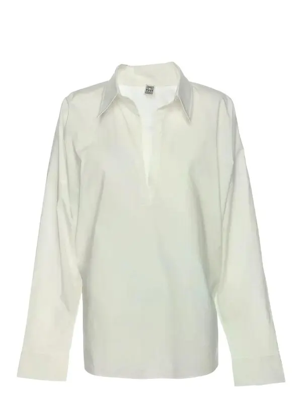 TOTEME Cotton Long-sleeve Shirt - White
