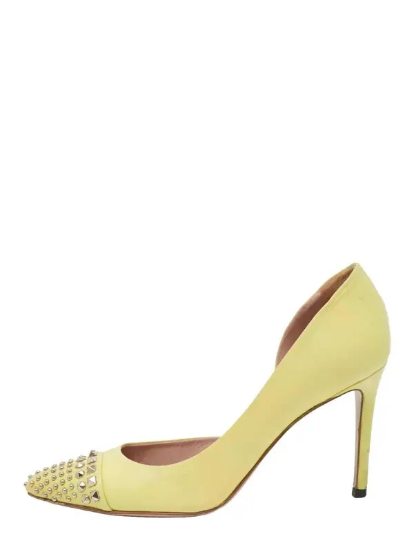 Gucci 95mm Studded Pumps - Yellow