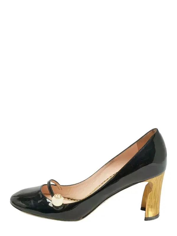 Gucci Pearl-embellished Pumps - Black