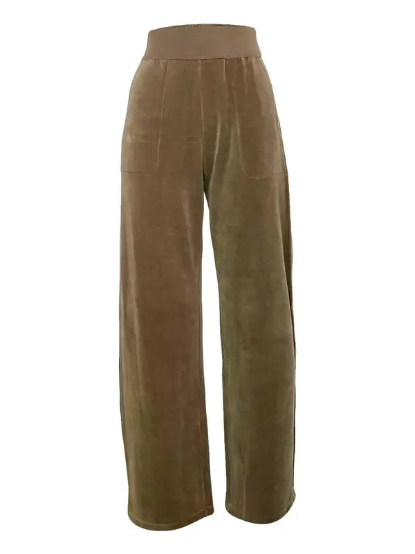 Sonia Rykiel Paris Wide-leg Velvet Trousers - Brown