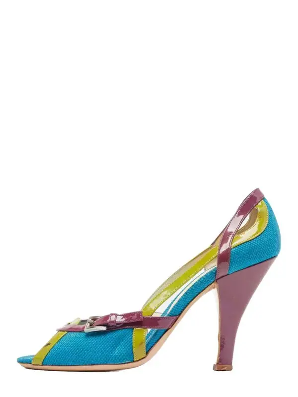 Prada Cut-out Buckle Pumps - Blue