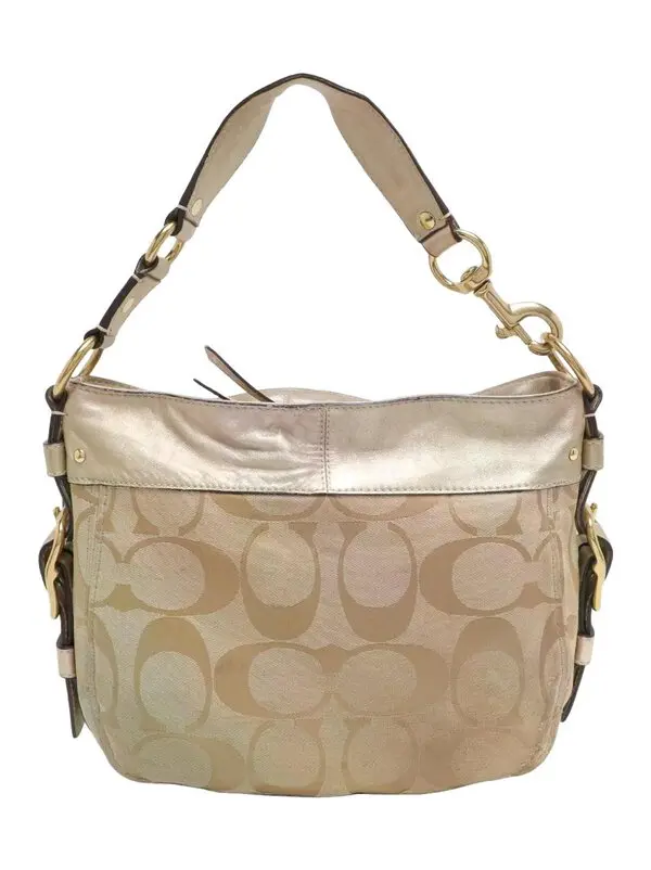 COACH Metallic Leather Hobo - Neutrals