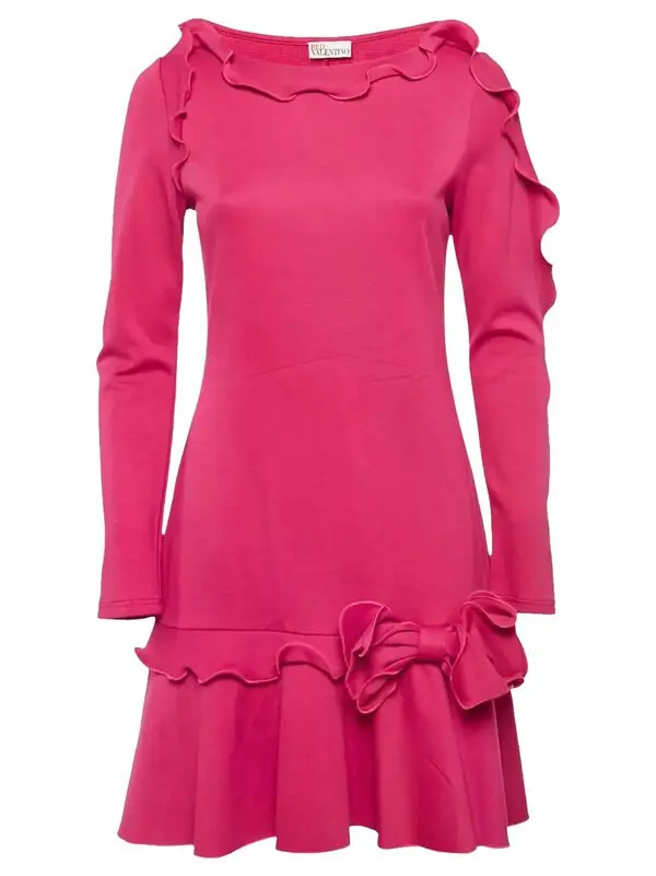Red Valentino Flounce-trim Bow Dress - Pink