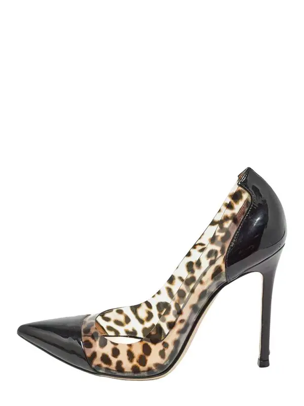 GIANVITO ROSSI Leather And Pvc Pumps - Brown