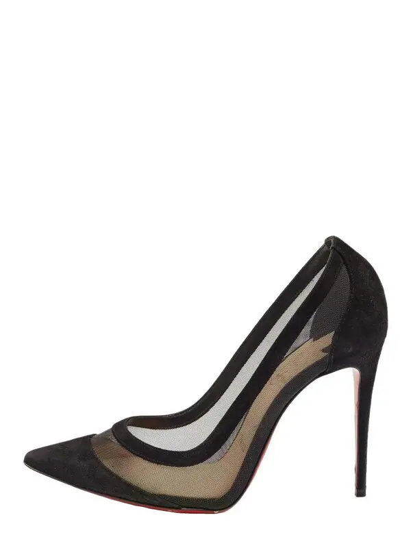CHRISTIAN LOUBOUTIN 110mm Galavati Mesh Panelled Stiletto Pumps - Black