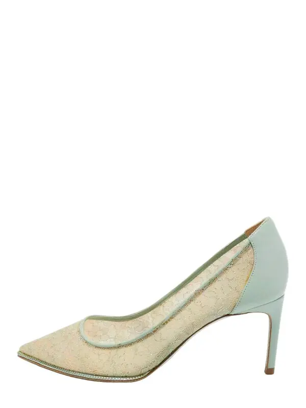 Rene Caovilla Lace Stiletto Pumps - Neutrals