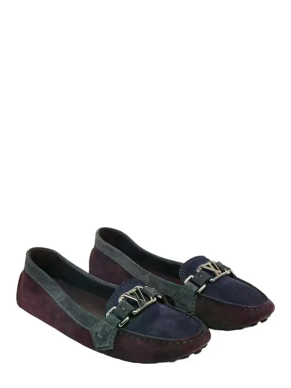 LOUIS VUITTON Oxford Suede Loafers - Purple