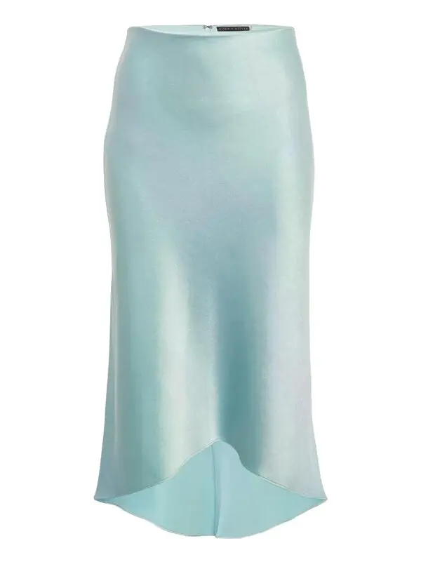 Alice + Olivia Satin Maxi Skirt - Blue